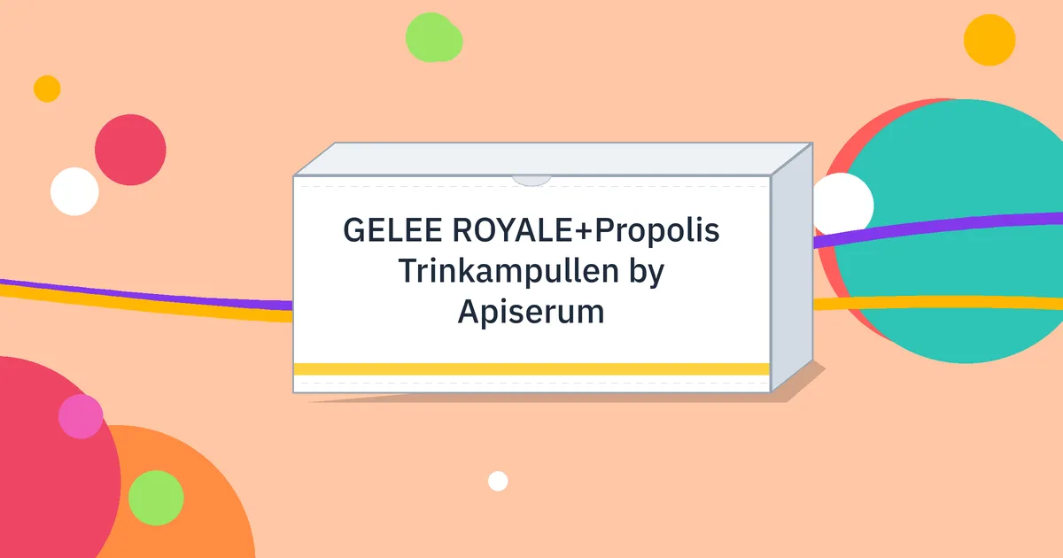 Symbolbild: Packung mit der Aufschrift GELEE ROYALE+Propolis Trinkampullen by Apiserum (PZN 19351191) – Verfügbarkeit und Bezug in Apotheken in Frankfurt am Main