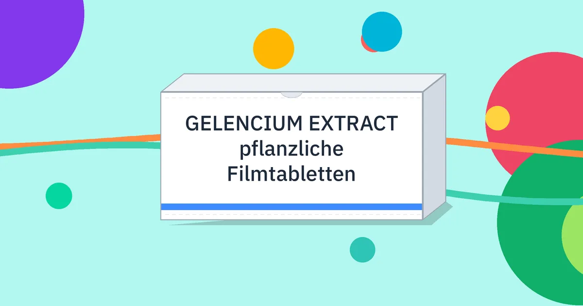 Symbolbild: Packung mit der Aufschrift GELENCIUM EXTRACT pflanzliche Filmtabletten (PZN 17532250) – Verfügbarkeit und Bezug in Apotheken in Frankfurt am Main