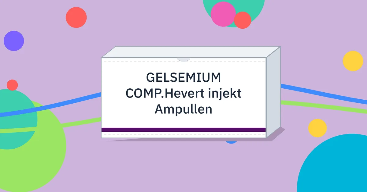 Symbolbild: Packung mit der Aufschrift GELSEMIUM COMP.Hevert injekt Ampullen (PZN 14179267) – Verfügbarkeit und Bezug in Apotheken in Frankfurt am Main