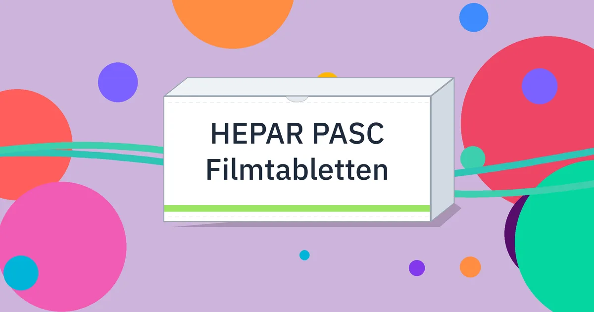 Symbolbild: Packung mit der Aufschrift HEPAR PASC Filmtabletten (PZN 02785123) – Verfügbarkeit und Bezug in Apotheken in Frankfurt am Main