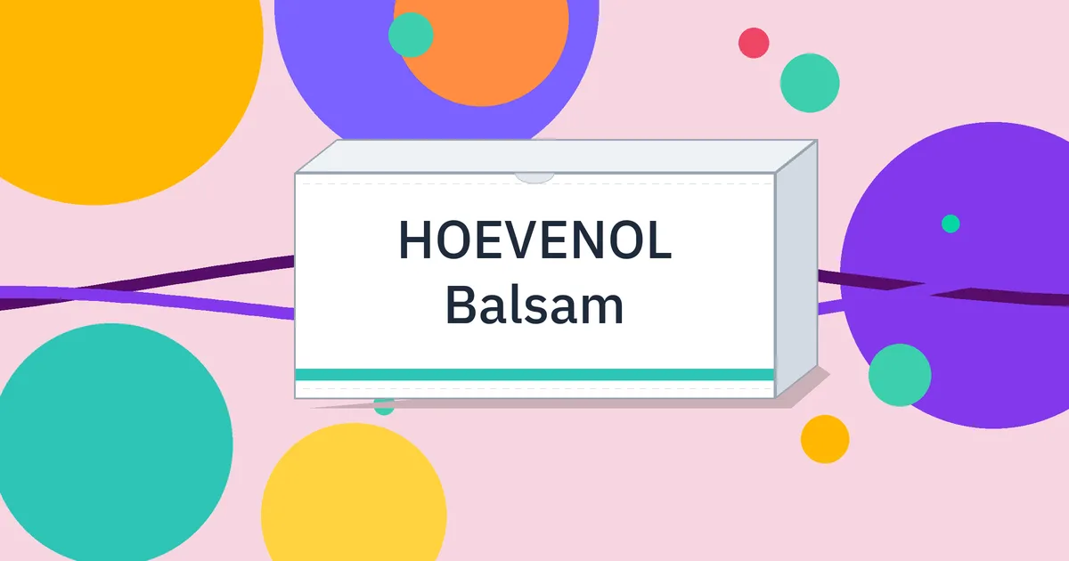Symbolbild: Packung mit der Aufschrift HOEVENOL Balsam (PZN 09922089) – Verfügbarkeit und Bezug in Apotheken in Frankfurt am Main