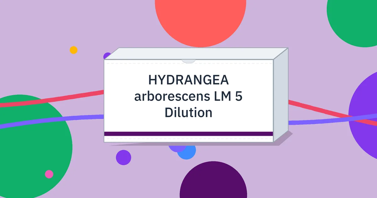 Symbolbild: Packung mit der Aufschrift HYDRANGEA arborescens LM 5 Dilution (PZN 13556207) – Verfügbarkeit und Bezug in Apotheken in Frankfurt am Main