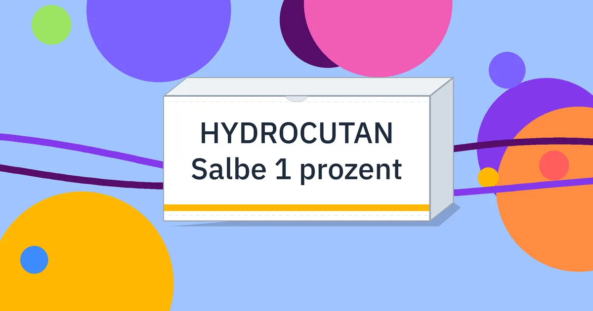 Symbolbild: Packung mit der Aufschrift HYDROCUTAN Salbe 1 prozent (PZN 00587755) – Verfügbarkeit und Bezug in Apotheken in Frankfurt am Main