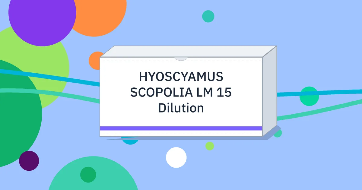 Symbolbild: Packung mit der Aufschrift HYOSCYAMUS SCOPOLIA LM 15 Dilution (PZN 13557721) – Verfügbarkeit und Bezug in Apotheken in Frankfurt am Main