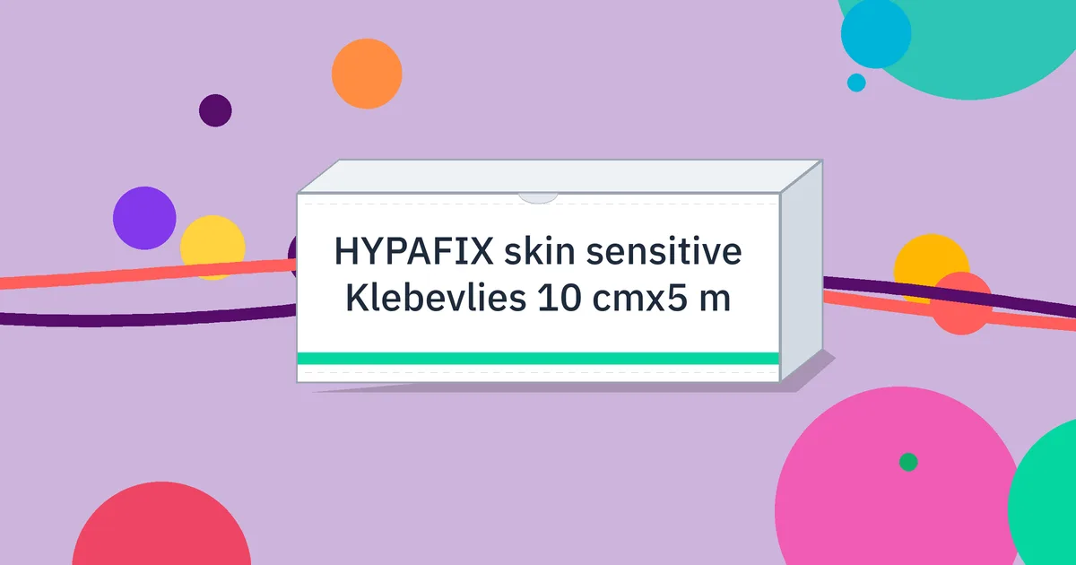 Symbolbild: Packung mit der Aufschrift HYPAFIX skin sensitive Klebevlies 10 cmx5 m (PZN 19194679) – Verfügbarkeit und Bezug in Apotheken in Frankfurt am Main