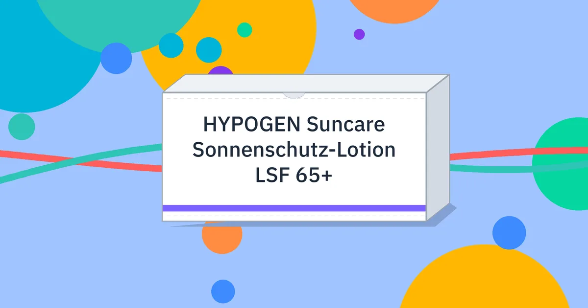 Symbolbild: Packung mit der Aufschrift HYPOGEN Suncare Sonnenschutz-Lotion LSF 65+ (PZN 19392155) – Verfügbarkeit und Bezug in Apotheken in Frankfurt am Main
