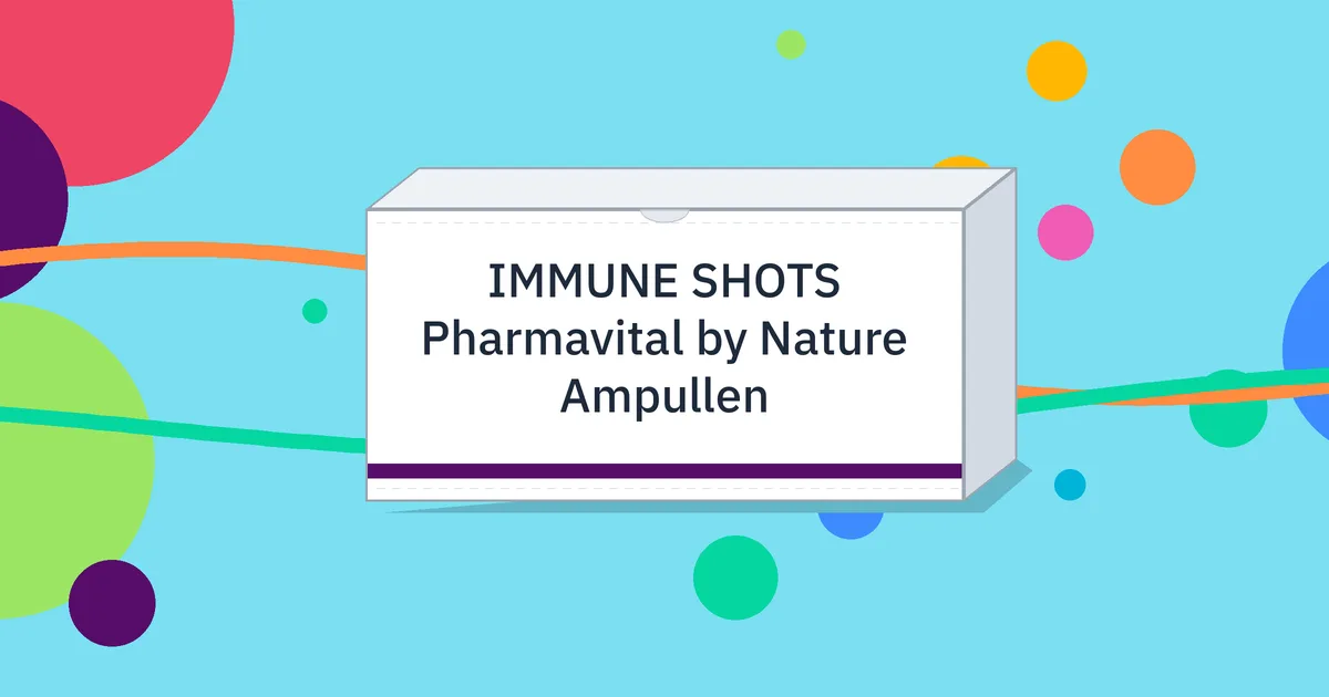 Symbolbild: Packung mit der Aufschrift IMMUNE SHOTS Pharmavital by Nature Ampullen (PZN 18105320) – Verfügbarkeit und Bezug in Apotheken in Frankfurt am Main