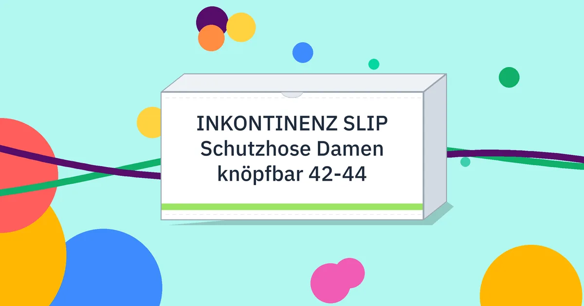 Symbolbild: Packung mit der Aufschrift INKONTINENZ SLIP Schutzhose Damen knöpfbar 42-44 (PZN 10915746) – Verfügbarkeit und Bezug in Apotheken in Frankfurt am Main
