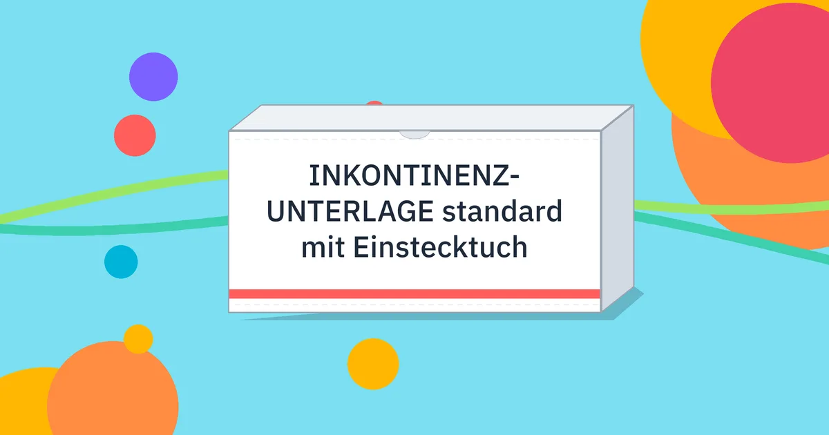 Symbolbild: Packung mit der Aufschrift INKONTINENZ-UNTERLAGE standard mit Einstecktuch (PZN 00914409) – Verfügbarkeit und Bezug in Apotheken in Frankfurt am Main