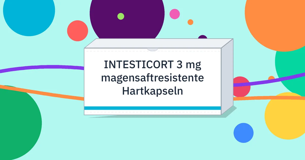 Symbolbild: Packung mit der Aufschrift INTESTICORT 3 mg magensaftresistente Hartkapseln (PZN 18337585) – Verfügbarkeit und Bezug in Apotheken in Frankfurt am Main