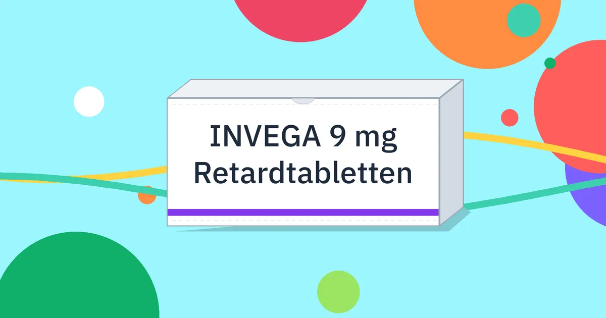 Symbolbild: Packung mit der Aufschrift INVEGA 9 mg Retardtabletten (PZN 04597905) – Verfügbarkeit und Bezug in Apotheken in Frankfurt am Main