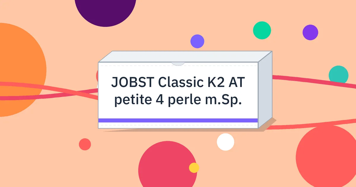 Symbolbild: Packung mit der Aufschrift JOBST Classic K2 AT petite 4 perle m.Sp. (PZN 10728719) – Verfügbarkeit und Bezug in Apotheken in Frankfurt am Main