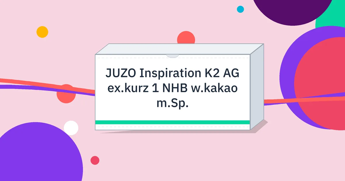 Symbolbild: Packung mit der Aufschrift JUZO Inspiration K2 AG ex.kurz 1 NHB w.kakao m.Sp. (PZN 14961430) – Verfügbarkeit und Bezug in Apotheken in Frankfurt am Main