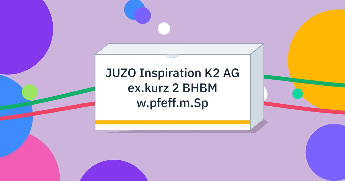 Symbolbild: Packung mit der Aufschrift JUZO Inspiration K2 AG ex.kurz 2 BHBM w.pfeff.m.Sp (PZN 14883776) – Verfügbarkeit und Bezug in Apotheken in Frankfurt am Main
