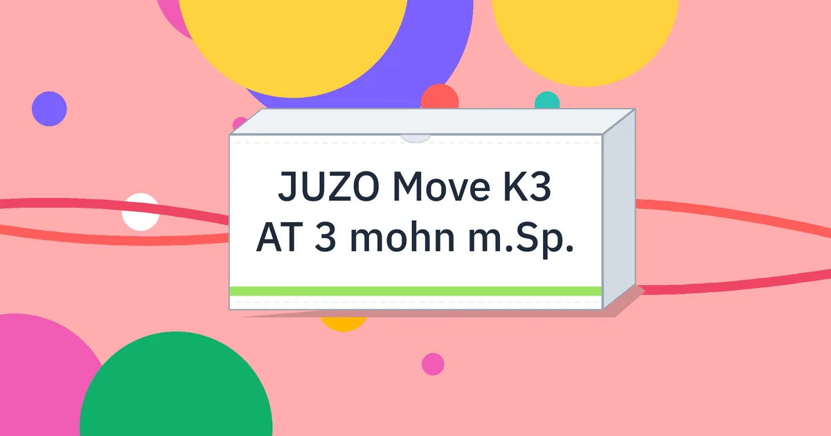 Symbolbild: Packung mit der Aufschrift JUZO Move K3 AT 3 mohn m.Sp. (PZN 20677130) – Verfügbarkeit und Bezug in Apotheken in Frankfurt am Main