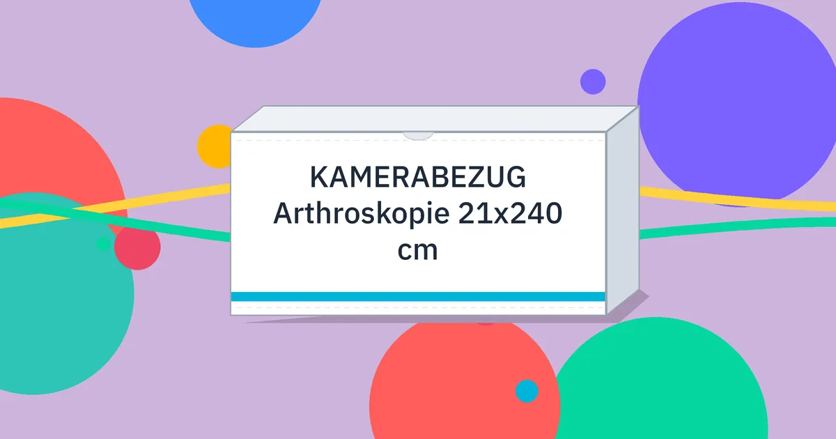 Symbolbild: Packung mit der Aufschrift KAMERABEZUG Arthroskopie 21x240 cm (PZN 02518089) – Verfügbarkeit und Bezug in Apotheken in Frankfurt am Main