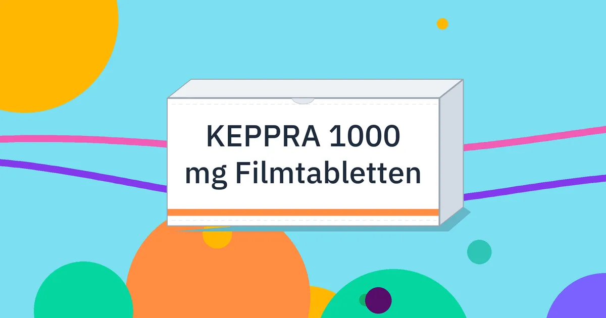 Symbolbild: Packung mit der Aufschrift KEPPRA 1000 mg Filmtabletten (PZN 00025750) – Verfügbarkeit und Bezug in Apotheken in Frankfurt am Main