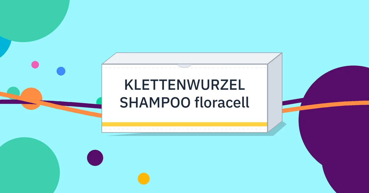 Symbolbild: Packung mit der Aufschrift KLETTENWURZEL SHAMPOO floracell (PZN 00071891) – Verfügbarkeit und Bezug in Apotheken in Frankfurt am Main