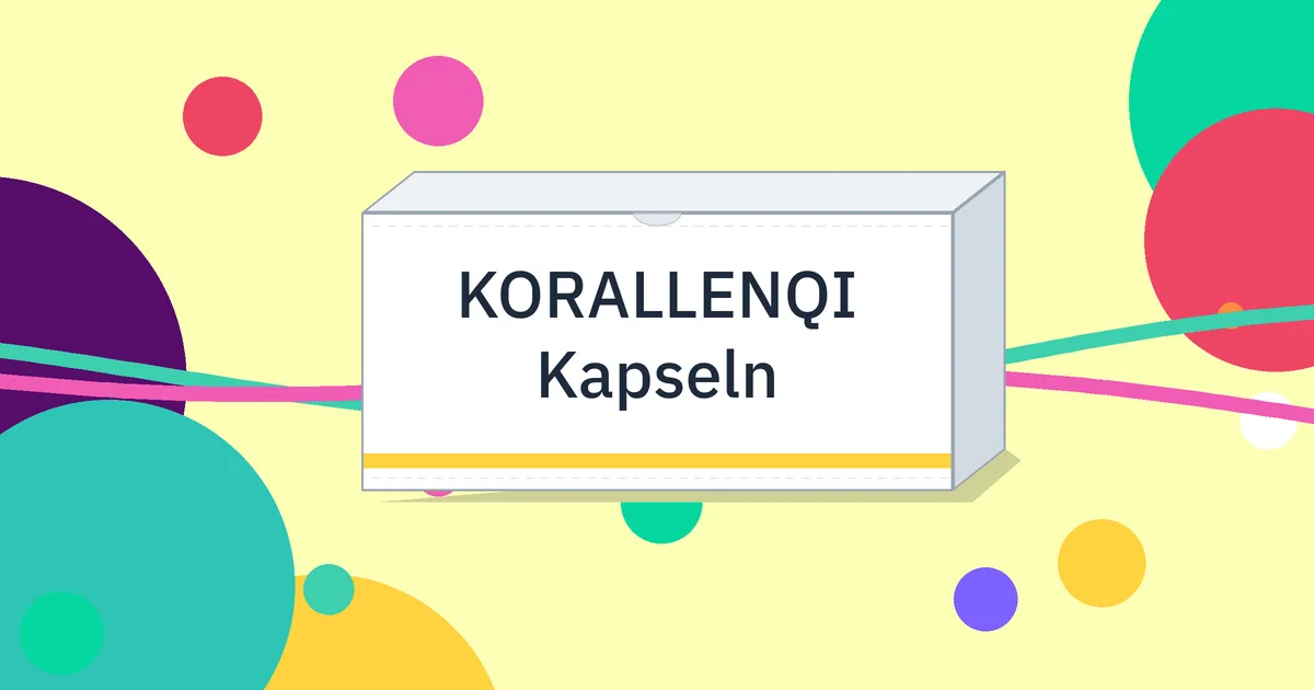 Symbolbild: Packung mit der Aufschrift KORALLENQI Kapseln (PZN 04355148) – Verfügbarkeit und Bezug in Apotheken in Frankfurt am Main