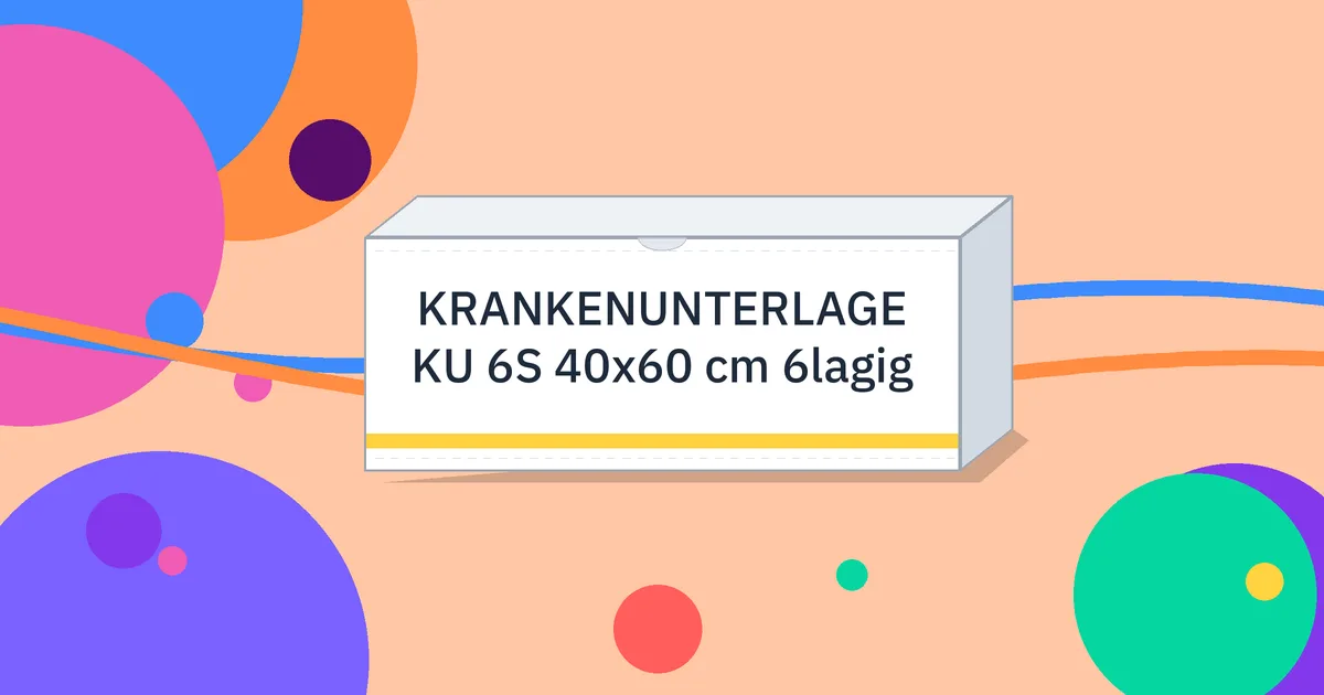 Symbolbild: Packung mit der Aufschrift KRANKENUNTERLAGE KU 6S 40x60 cm 6lagig (PZN 00145129) – Verfügbarkeit und Bezug in Apotheken in Frankfurt am Main