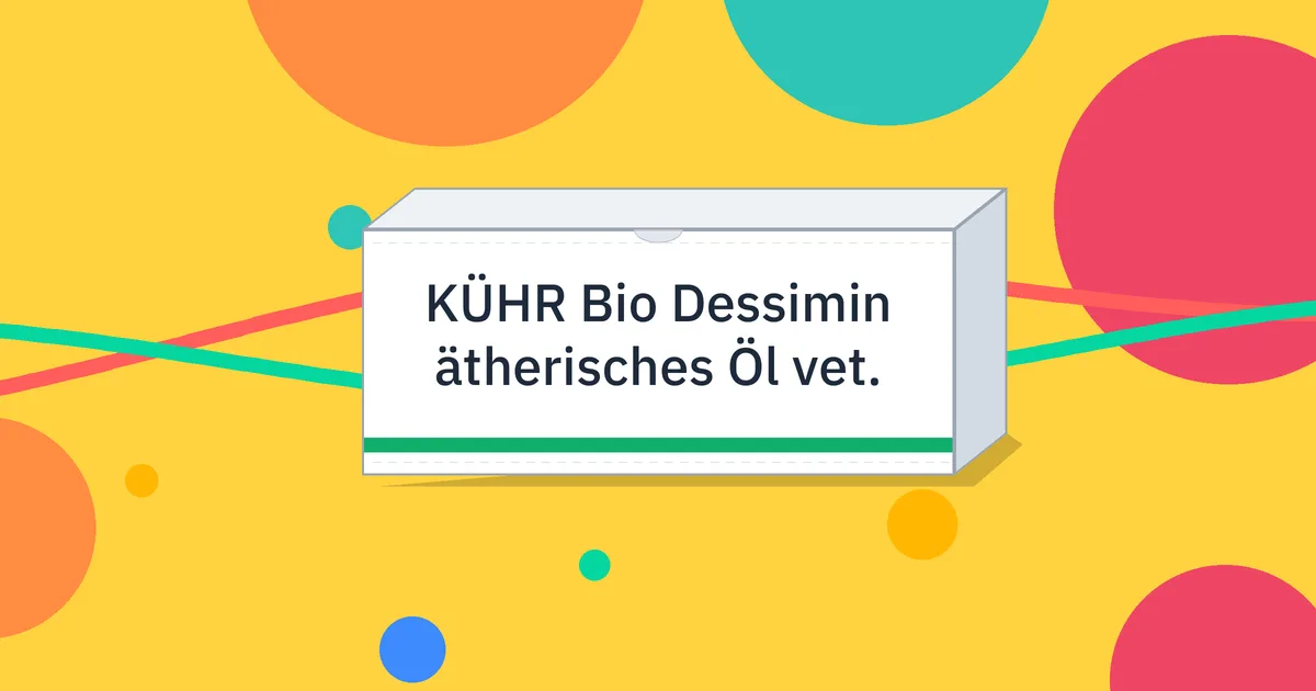 Symbolbild: Packung mit der Aufschrift KÜHR Bio Dessimin ätherisches Öl vet. (PZN 04355740) – Verfügbarkeit und Bezug in Apotheken in Frankfurt am Main