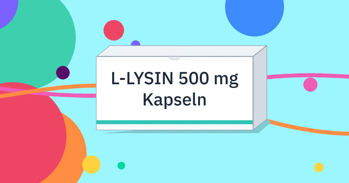 Symbolbild: Packung mit der Aufschrift L-LYSIN 500 mg Kapseln (PZN 12546253) – Verfügbarkeit und Bezug in Apotheken in Frankfurt am Main