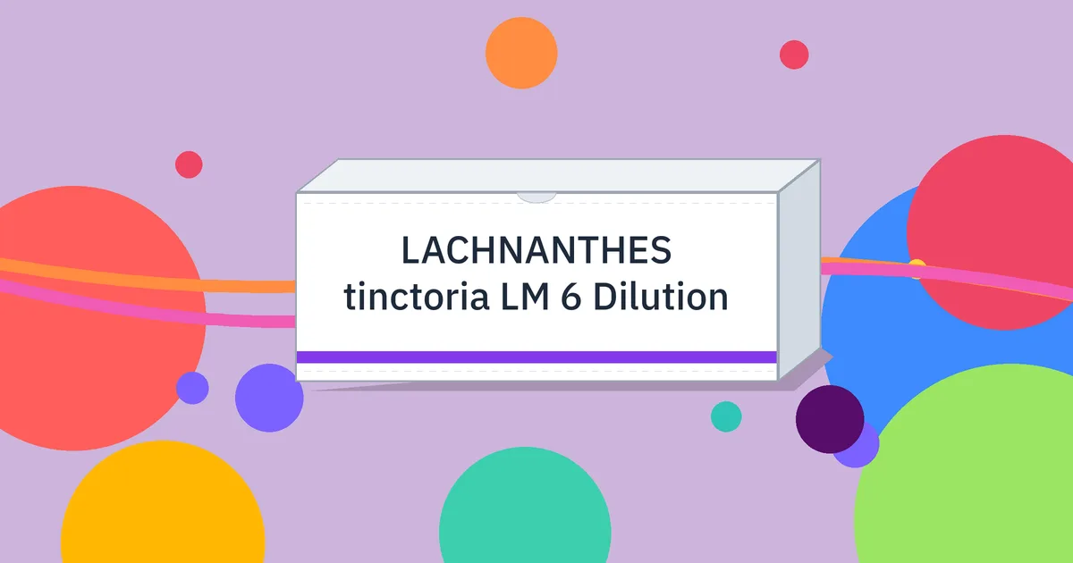 Symbolbild: Packung mit der Aufschrift LACHNANTHES tinctoria LM 6 Dilution (PZN 13520273) – Verfügbarkeit und Bezug in Apotheken in Frankfurt am Main
