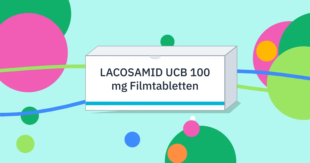 Symbolbild: Packung mit der Aufschrift LACOSAMID UCB 100 mg Filmtabletten (PZN 16031758) – Verfügbarkeit und Bezug in Apotheken in Frankfurt am Main