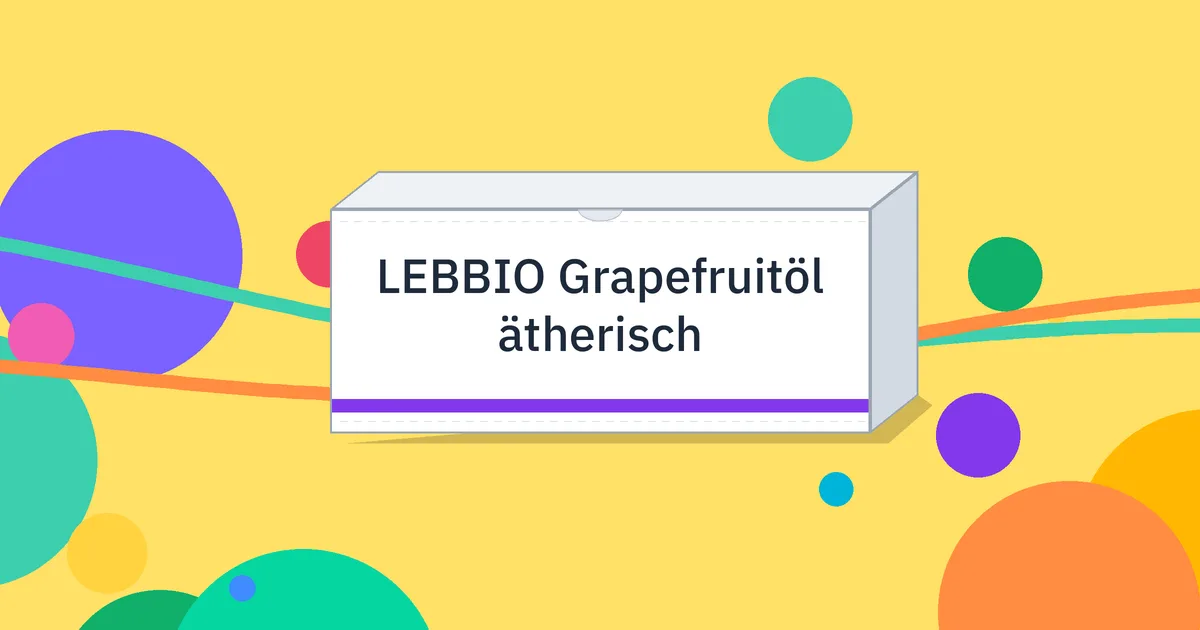 Symbolbild: Packung mit der Aufschrift LEBBIO Grapefruitöl ätherisch (PZN 19408531) – Verfügbarkeit und Bezug in Apotheken in Frankfurt am Main