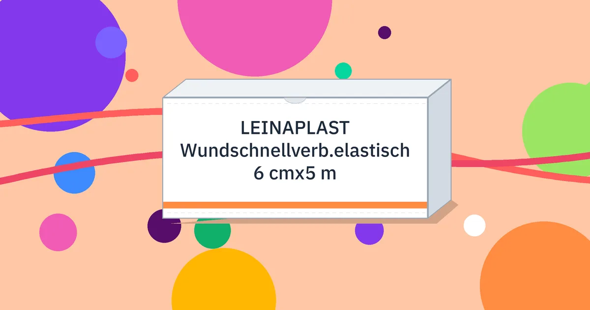Symbolbild: Packung mit der Aufschrift LEINAPLAST Wundschnellverb.elastisch 6 cmx5 m (PZN 00971554) – Verfügbarkeit und Bezug in Apotheken in Frankfurt am Main