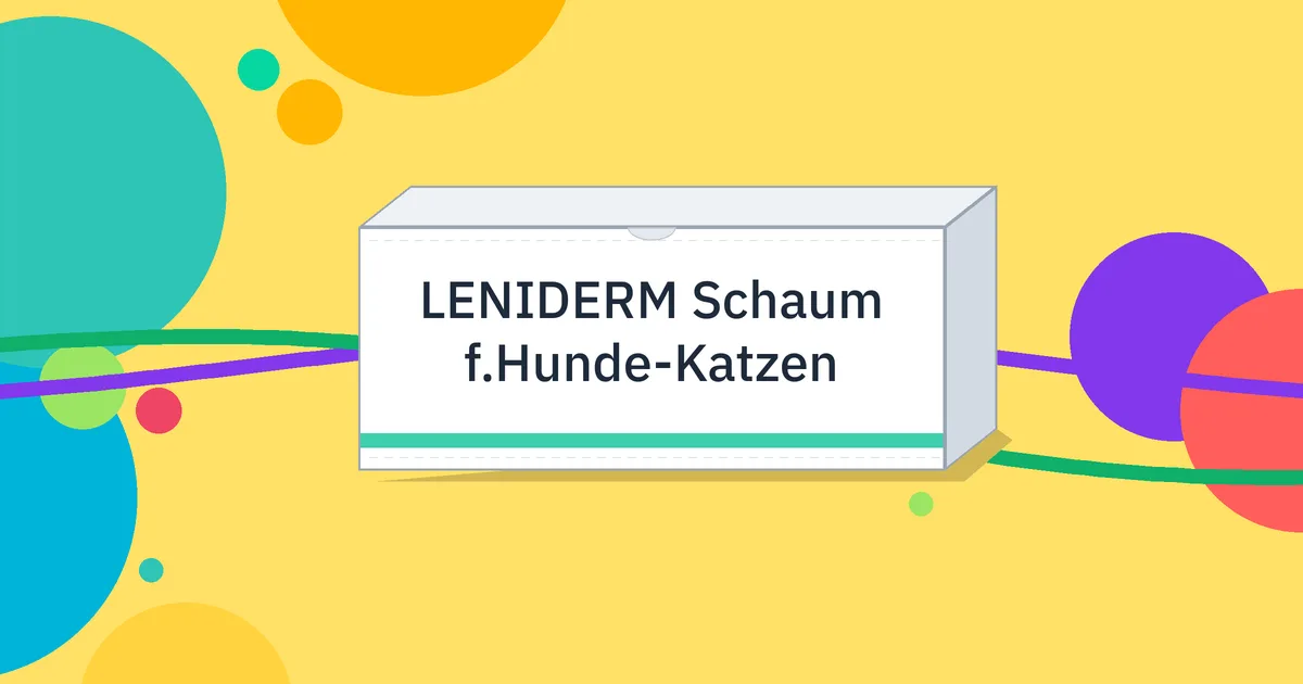 Symbolbild: Packung mit der Aufschrift LENIDERM Schaum f.Hunde-Katzen (PZN 18022597) – Verfügbarkeit und Bezug in Apotheken in Frankfurt am Main