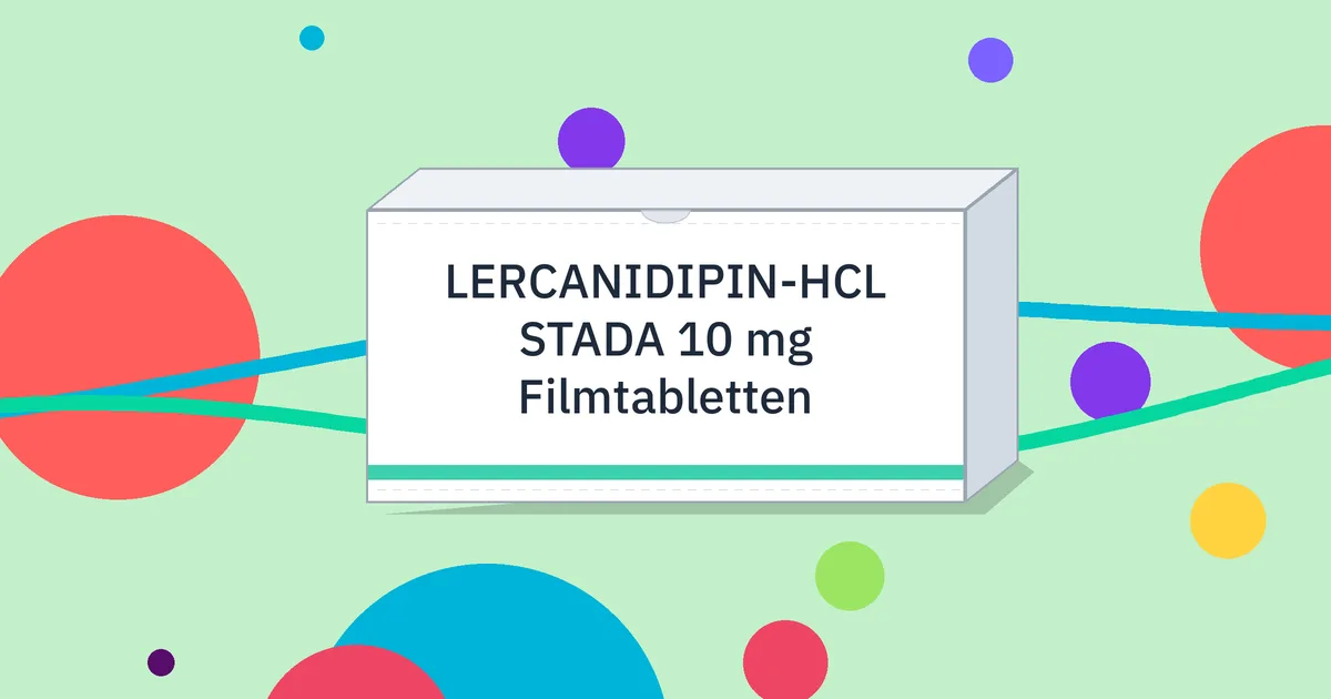 Symbolbild: Packung mit der Aufschrift LERCANIDIPIN-HCL STADA 10 mg Filmtabletten (PZN 06120716) – Verfügbarkeit und Bezug in Apotheken in Frankfurt am Main