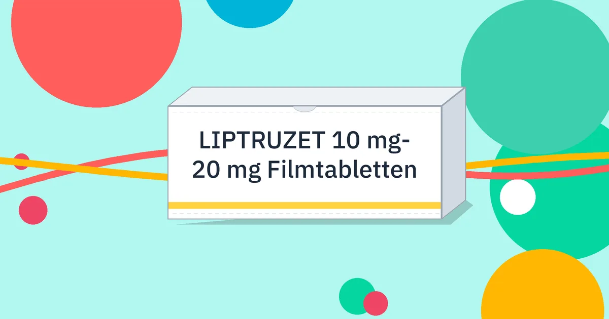 Symbolbild: Packung mit der Aufschrift LIPTRUZET 10 mg-20 mg Filmtabletten (PZN 16628456) – Verfügbarkeit und Bezug in Apotheken in Frankfurt am Main