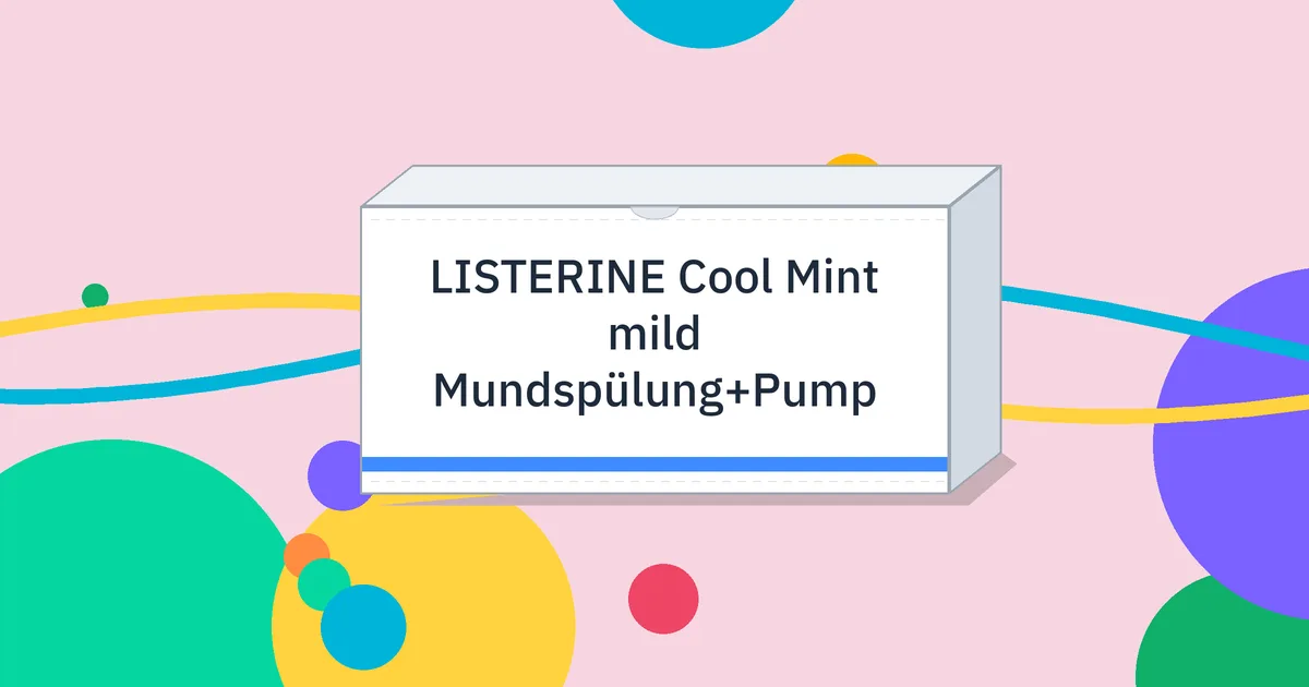 Symbolbild: Packung mit der Aufschrift LISTERINE Cool Mint mild Mundspülung+Pump (PZN 19113184) – Verfügbarkeit und Bezug in Apotheken in Frankfurt am Main