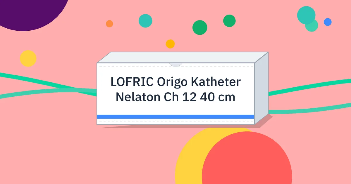 Symbolbild: Packung mit der Aufschrift LOFRIC Origo Katheter Nelaton Ch 12 40 cm (PZN 16671802) – Verfügbarkeit und Bezug in Apotheken in Frankfurt am Main