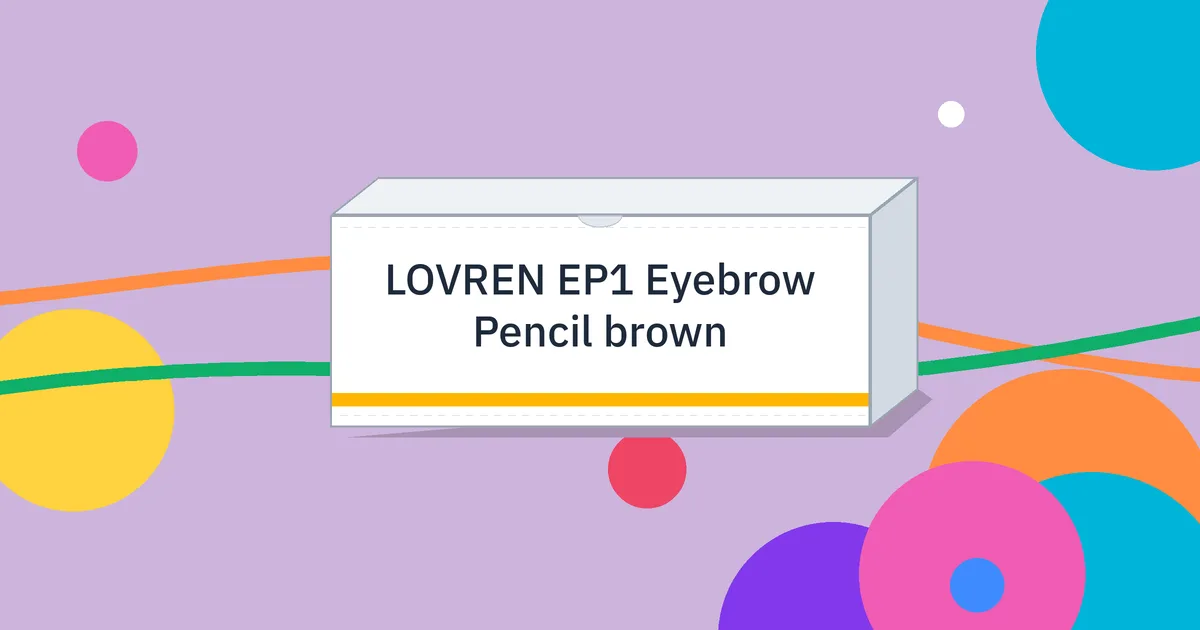 Symbolbild: Packung mit der Aufschrift LOVREN EP1 Eyebrow Pencil brown (PZN 20031592) – Verfügbarkeit und Bezug in Apotheken in Frankfurt am Main