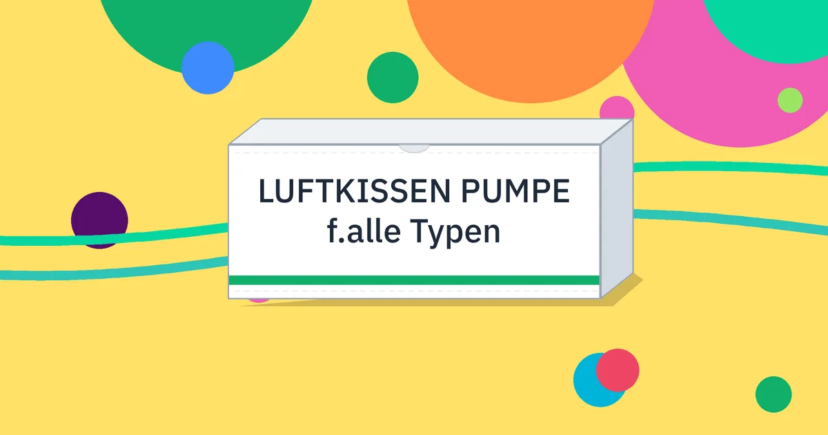 Symbolbild: Packung mit der Aufschrift LUFTKISSEN PUMPE f.alle Typen (PZN 08726972) – Verfügbarkeit und Bezug in Apotheken in Frankfurt am Main