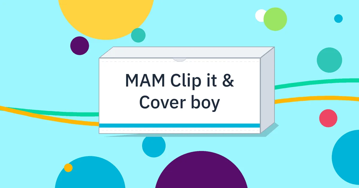 Symbolbild: Packung mit der Aufschrift MAM Clip it & Cover boy (PZN 12521980) – Verfügbarkeit und Bezug in Apotheken in Frankfurt am Main