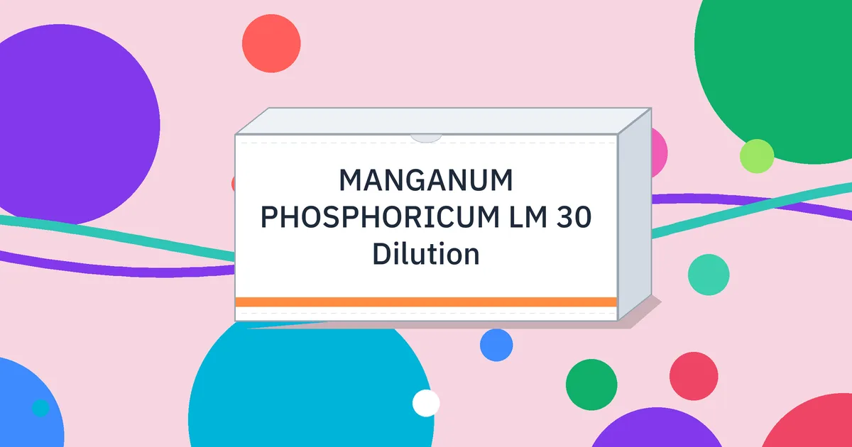 Symbolbild: Packung mit der Aufschrift MANGANUM PHOSPHORICUM LM 30 Dilution (PZN 12945786) – Verfügbarkeit und Bezug in Apotheken in Frankfurt am Main