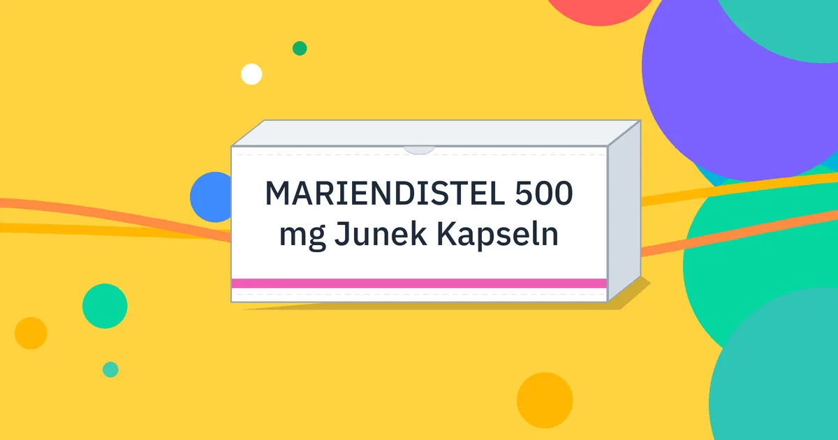 Symbolbild: Packung mit der Aufschrift MARIENDISTEL 500 mg Junek Kapseln (PZN 10051168) – Verfügbarkeit und Bezug in Apotheken in Frankfurt am Main