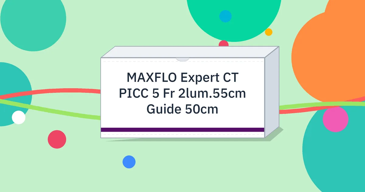 Symbolbild: Packung mit der Aufschrift MAXFLO Expert CT PICC 5 Fr 2lum.55cm Guide 50cm (PZN 15209007) – Verfügbarkeit und Bezug in Apotheken in Frankfurt am Main