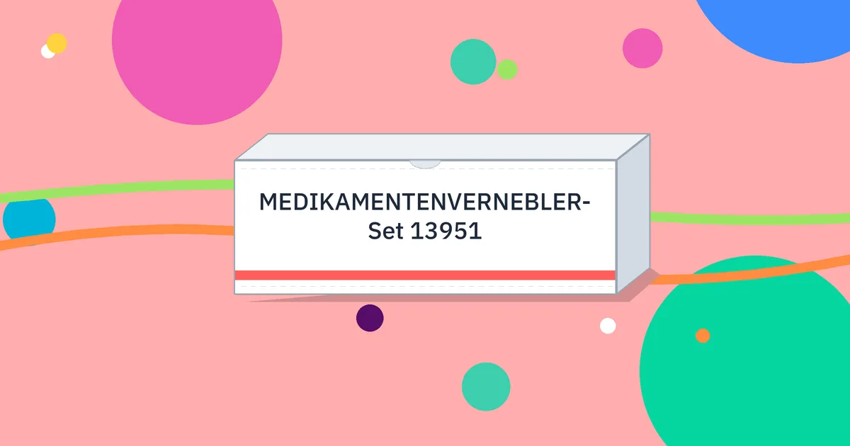 Symbolbild: Packung mit der Aufschrift MEDIKAMENTENVERNEBLER-Set 13951 (PZN 00540676) – Verfügbarkeit und Bezug in Apotheken in Frankfurt am Main