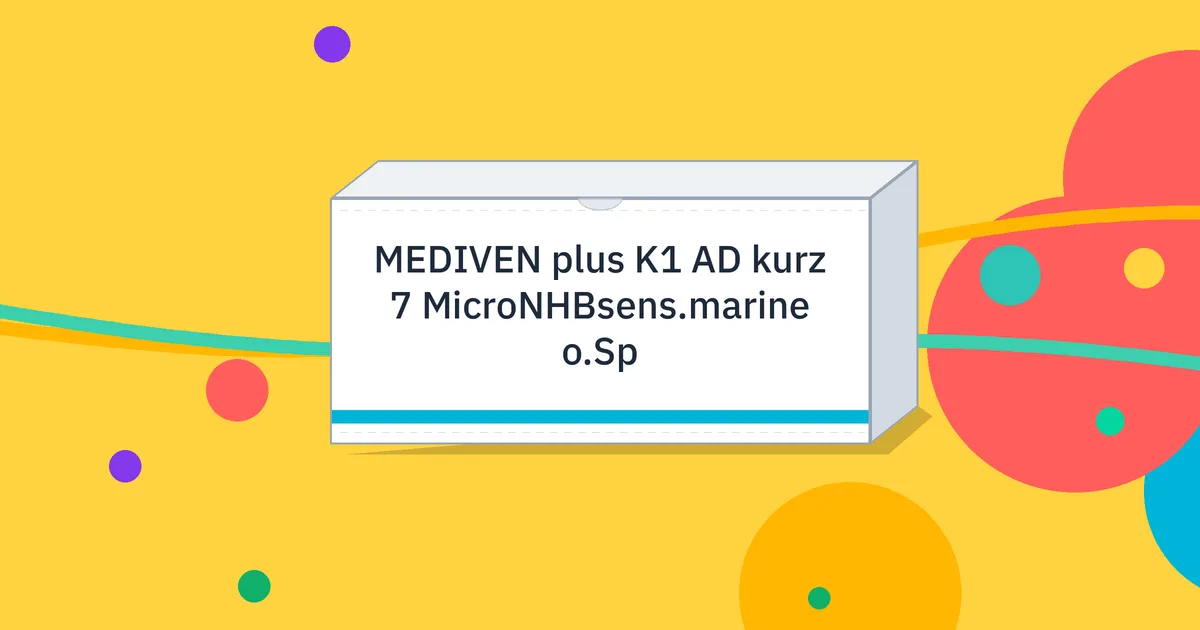 Symbolbild: Packung mit der Aufschrift MEDIVEN plus K1 AD kurz 7 MicroNHBsens.marine o.Sp (PZN 15907355) – Verfügbarkeit und Bezug in Apotheken in Frankfurt am Main