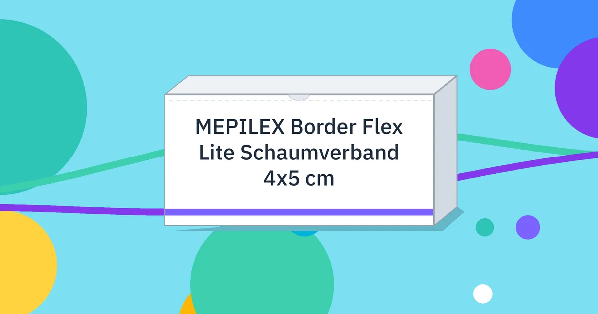Symbolbild: Packung mit der Aufschrift MEPILEX Border Flex Lite Schaumverband 4x5 cm (PZN 20276460) – Verfügbarkeit und Bezug in Apotheken in Frankfurt am Main