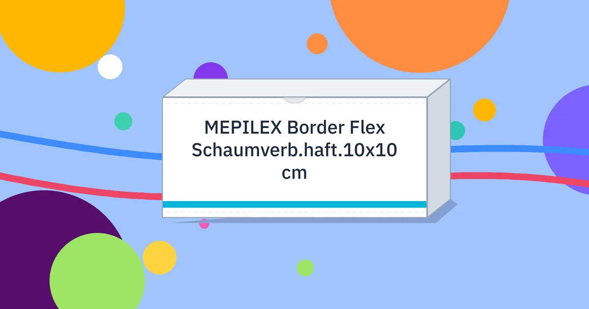 Symbolbild: Packung mit der Aufschrift MEPILEX Border Flex Schaumverb.haft.10x10 cm (PZN 18734116) – Verfügbarkeit und Bezug in Apotheken in Frankfurt am Main