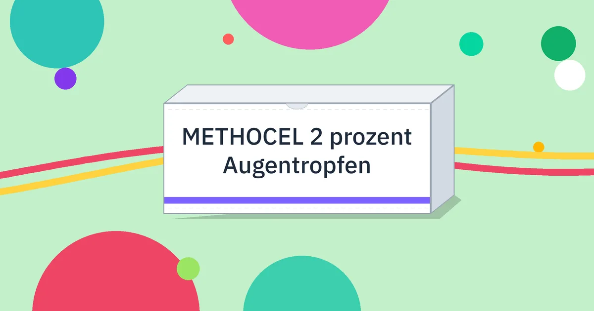 Symbolbild: Packung mit der Aufschrift METHOCEL 2 prozent Augentropfen (PZN 04682367) – Verfügbarkeit und Bezug in Apotheken in Frankfurt am Main