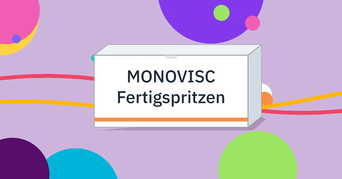 Symbolbild: Packung mit der Aufschrift MONOVISC Fertigspritzen (PZN 06716490) – Verfügbarkeit und Bezug in Apotheken in Frankfurt am Main