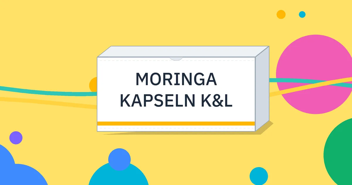 Symbolbild: Packung mit der Aufschrift MORINGA KAPSELN K&L (PZN 16900846) – Verfügbarkeit und Bezug in Apotheken in Frankfurt am Main