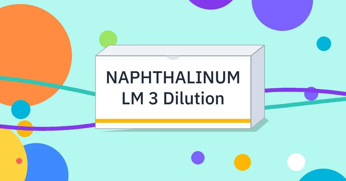 Symbolbild: Packung mit der Aufschrift NAPHTHALINUM LM 3 Dilution (PZN 12958346) – Verfügbarkeit und Bezug in Apotheken in Frankfurt am Main