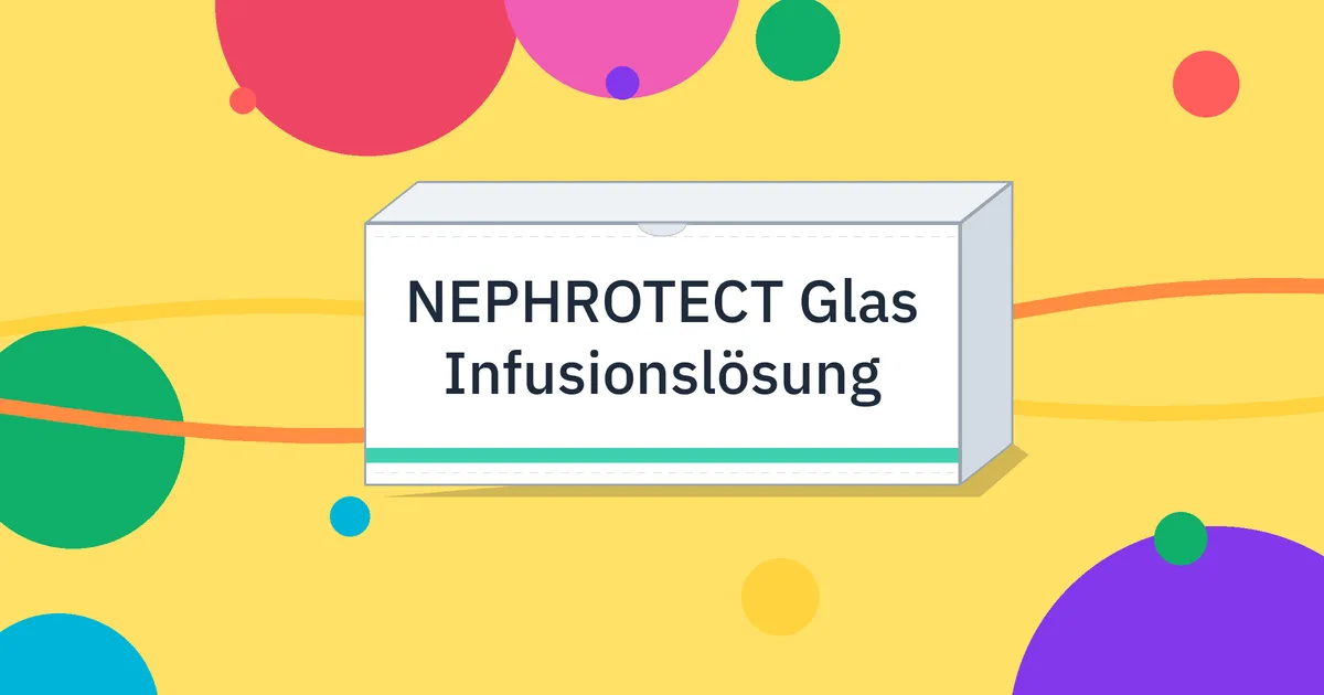 Symbolbild: Packung mit der Aufschrift NEPHROTECT Glas Infusionslösung (PZN 06977747) – Verfügbarkeit und Bezug in Apotheken in Frankfurt am Main